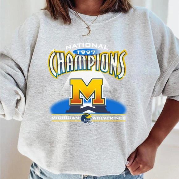 Tops | 1997 University Of Michigan Sweater Wolverines | Poshmark